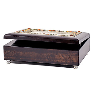 Cottage Garden Irish Blessing Always Remember Earth Tone Jewelry Music Box Plays When Irish Eyes are Smiling