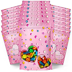 Resealable Standup Bags 5X8 inches. 100 Pk – Airtight, Waterproof, Zip Lock Seal and/or Heat Seal - Opaque Foil Pouch - Food Grade Bags For long shelf-life Storage (Large, candy)