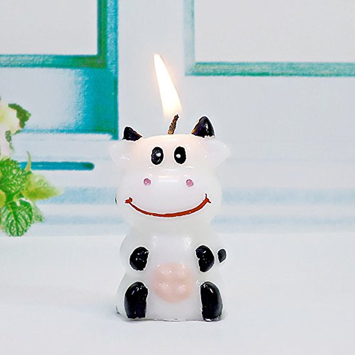 Birthday Candles Gifts Cake Decorations Cute Cartoon Animal Party Decorations for Birthday Party (Little Cow)