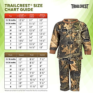 TrailCrest by Treel Infant - Toddler Cotton Camo Long Sleeve T-Shirt and Long Pants Set, 18-24 Months, Camo