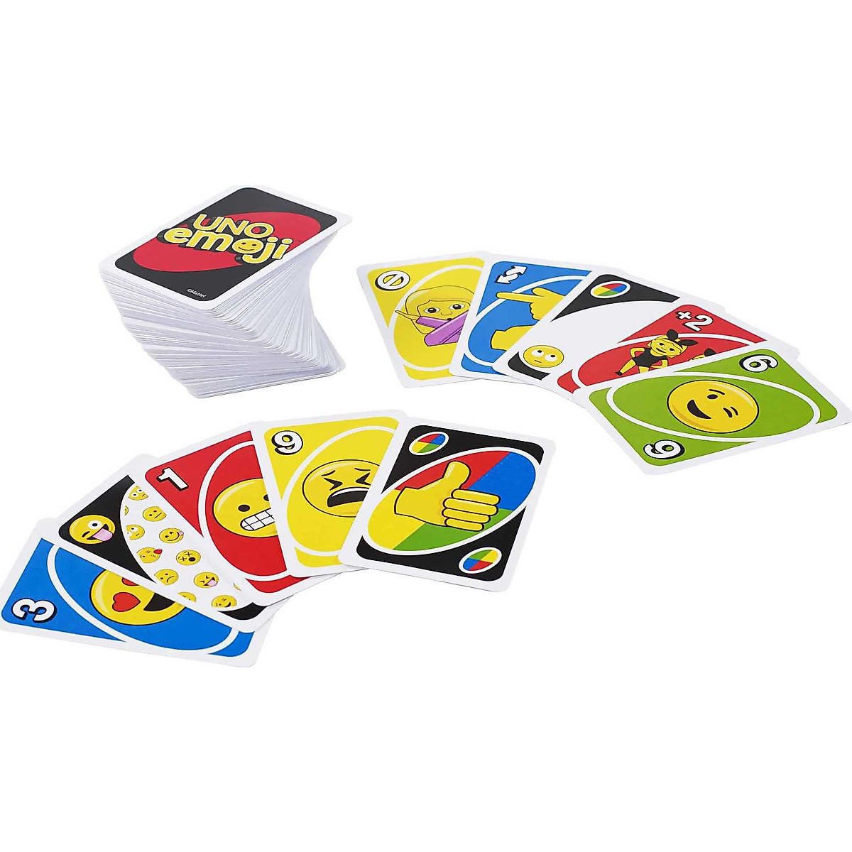 Mattel Games UNO Emoji Card Game for Kids, Adults, Familieis & Game Nights, Deck Features Hilarious Emojis