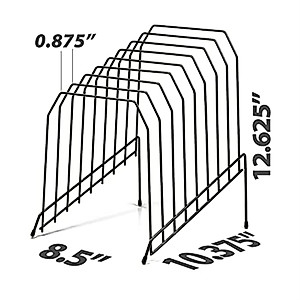 Officemate Large Incline Sorter, 8 Compartment, Wire, 8.5 x 10.375 x 12.625 Inches, Black (25212)
