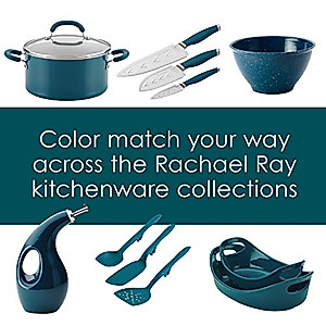 Rachael Ray Tools & Gadgets 2-Piece Nylon Turner Set, Marine Blue, 10" & 12" Spatula Set