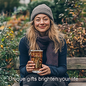 Catholic Gifts for Women, Virgin Mary Tumbler 20oz Stainless Steel Travel Cup Double Wall Insulated Coffee Mugs with Splash-proof Lid, Unique Religious Christian Believers Blessings Gift