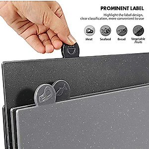 MASTERTOP Cutting Board Set for Kitchen Holder - Index Plastic Chopping Board Set of 4, BPA Free, No Slip, Dishwasher Safe, Thicker Cutting Boards With Draining Rack Organizer, 1 Pair of Scissors