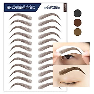 Bliss and Beyond USA | Microblading & Shading Tattoo | A combination of hair stoke and powdered brows | Non-toxic | Vegan friendly (Dramatic Hollywood, Brown)