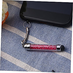 Hemobllo Mini Stylus Pen - 8 Pcs Crystal Capacitive Stylus Universal Touch Screen Pen Portable Stylus Pens with 3.5mm Jack Stylus for Smartphones Tablets Touch Screens (Random Color)