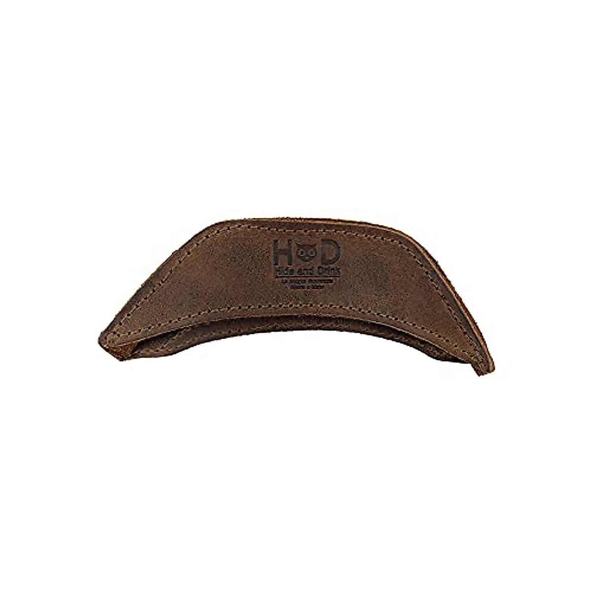 Rustic Leather Hot Handle Holder (Cast Iron Side Kick Potholder) Double Layered, Double Stitched and Handmade by Hide & Drink (Bourbon Brown)