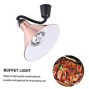 Gatuida 1pc Food Warmer Lamp Heat Food Lamp Pizza Warmer Countertop Food Heat Lamp Hot Lamp for Food Lamp Commercial Heat Lamps for Food Service Turtle Tank Heater Pet Heating Lamp Metal
