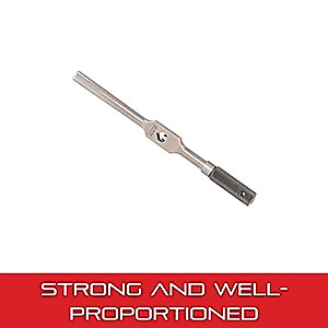 Starrett Tap Wrench with Tempered Gripping Surfaces - 3/16-1/2" (4.7-12.7mm) Capacity Tap Size, 9" (225mm) Body Length, 5/32-9/32" (4-7mm) Square Shank - 91B