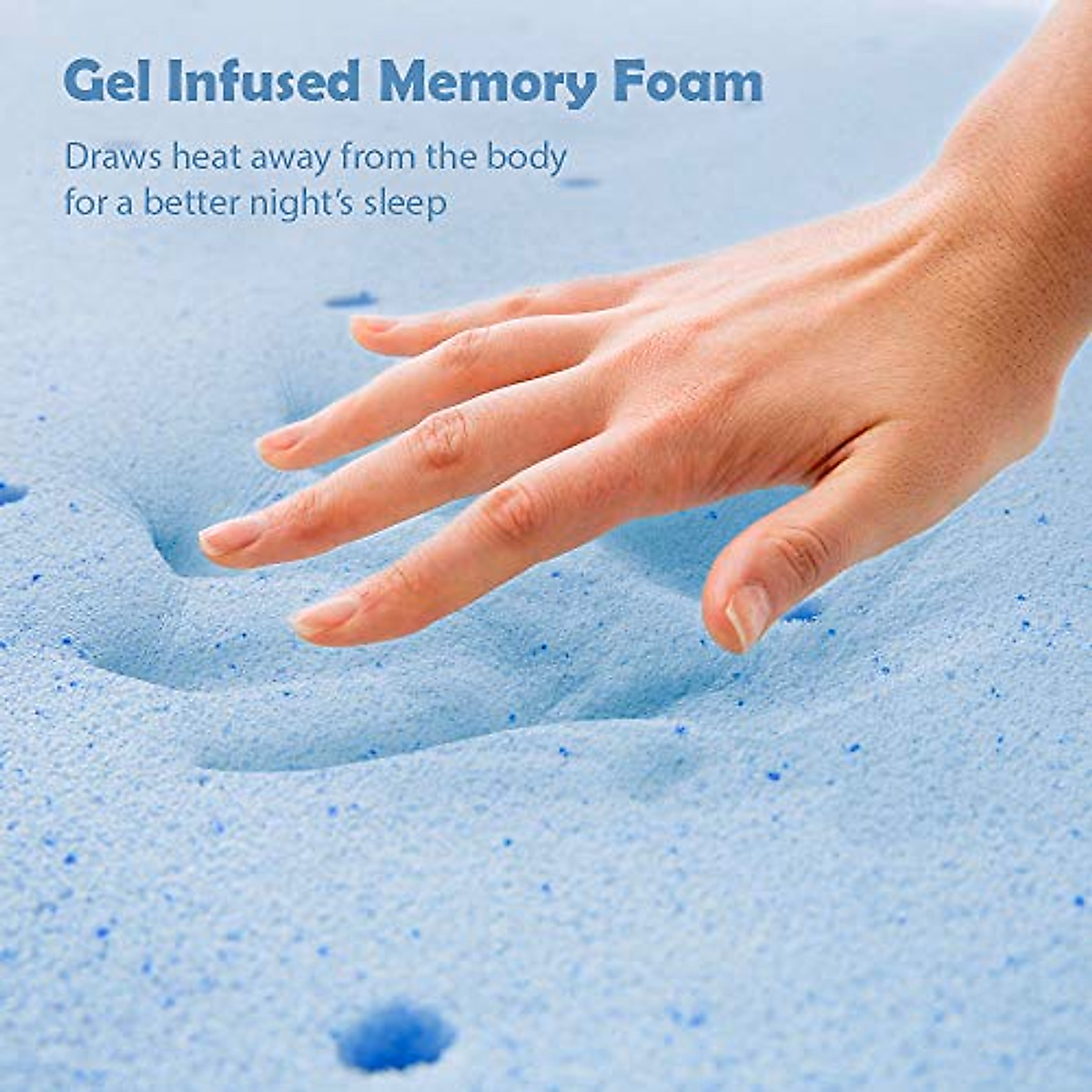 Irvine Home Collection California King Size 10-Inch, Gel Memory Foam Mattress, Medium Firm Feel, Breathable, Cool Sleep and Pressure Relief, CertiPUR-US Certified, Temperature Balanced