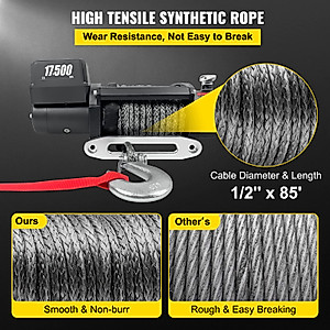 VEVOR 17500Ibs Truck Winch, Black