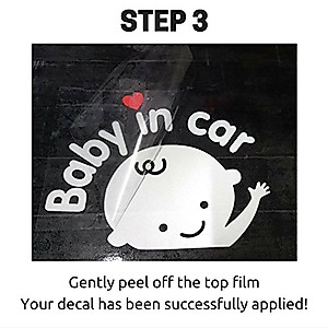 Baby on Board, Baby in Car, Car Window Decal Stickers - 3 Pack