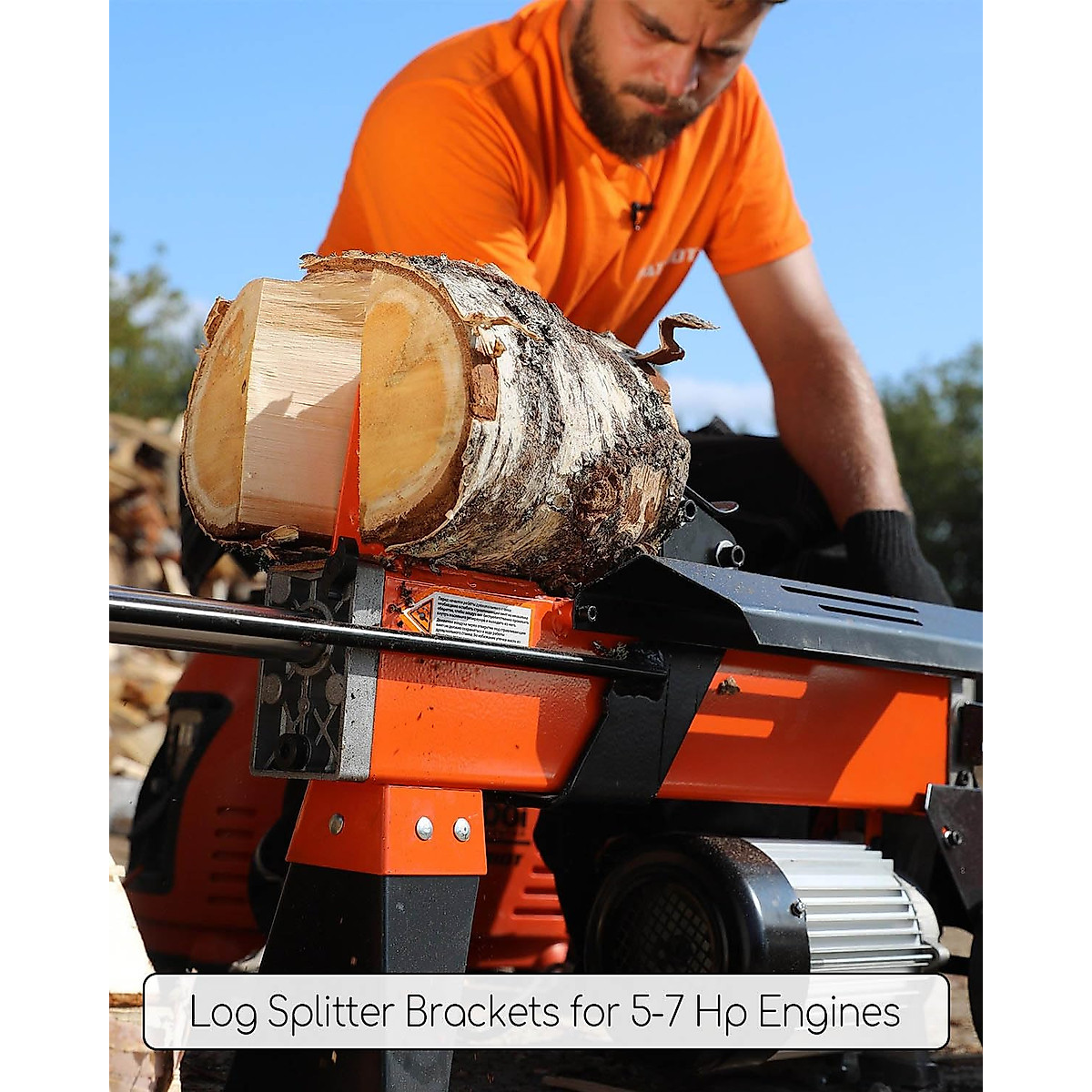 Qnbes Log Splitter Hydraulic Pump Mount Fit for 5-7 Hp Engines, Log Splitter Brackets Replacement