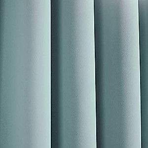 Lush Decor, Blue Insulated Knotted Tab Top Blackout Window Curtain Panel Pair, 84" x 52", 84 in x 52