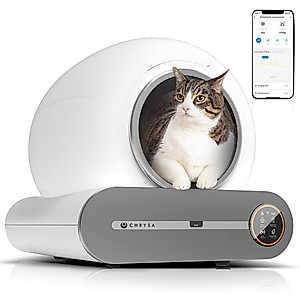 Automatic Smart Self-Cleaning Cat Litter Box,Automatic Cat Litter Cleaning Robot with 65L+9L Large Capacity/Smart Home App with Voice Control for Multiple Cats