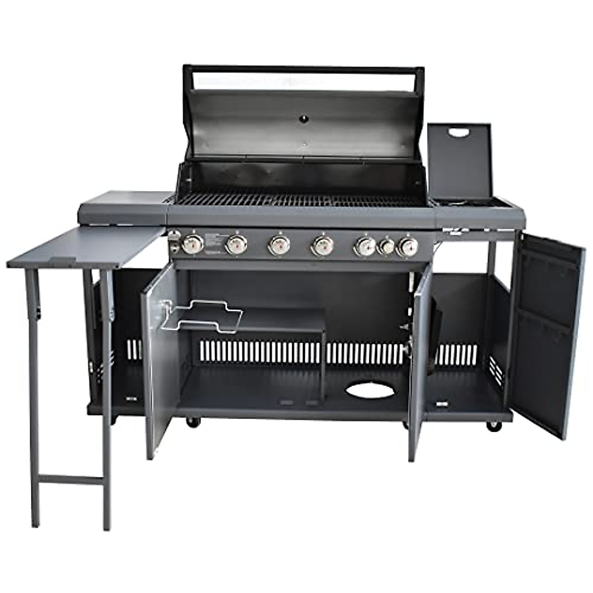 Rustler2 Six (6) Burner Gas Grill Center & Kitchen Island by Brand-Man Grills