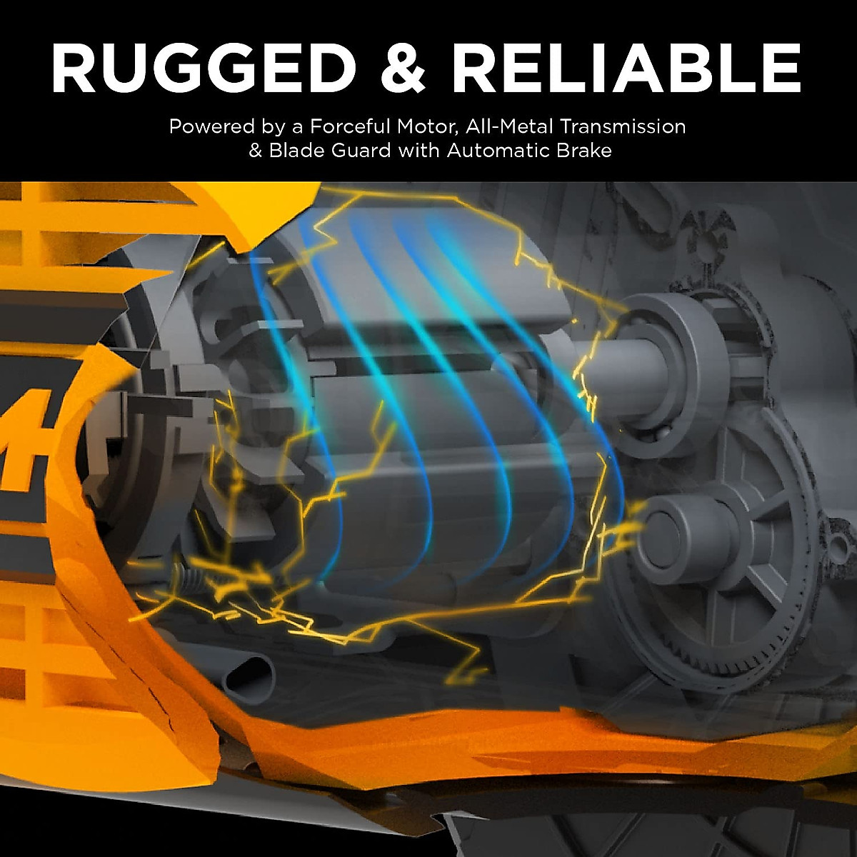 MOTORHEAD 20V ULTRA 6-1/2” Cordless Circular Saw, Lithium-Ion, Laser, LED, Edge Guide, 0-50° Bevel, Cutting Depth: 2-1/4”(0°),1.65”(45°), 2Ah Battery, 2 Blades: 24T, 40T, USA-Based (MH-03-CS-B1-0-2)