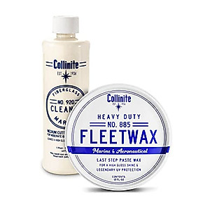 Collinite No. 920 Fiberglass Marine Cleaner & No.885 Fleetwax Paste Combo