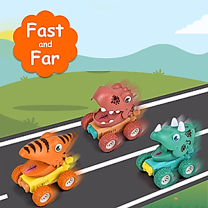 LiKee Toy Cars with Light and Music for Toddlers Kids Boys Girls Age 3+ Years Old