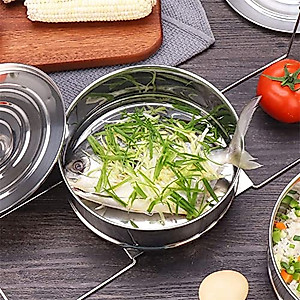 Stackable Steamer Insert Pans- Instant Pot Accessories 6 Qt-2 Silicone handle & Interchangeable Lids–Pressure Cooker Accessories- Pot in Pot for Baking,Lasagna,food steamer,Reheat Multiple Dishes