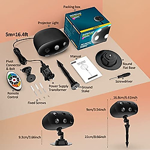 Christmas Snowfall LED Projector Lights - NACATIN 2022 Upgrade Christmas Snow Light,Snow Falling Projector Lamp Dynamic Snow Effect Spotlight for Xmas,Garden,Party,Holiday Landscape Decorative