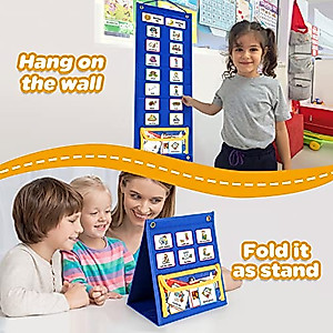 Torlam Visual Schedule for Kids Chore Chart, Morning Bedtime Routine Chart for Toddlers, Responsibility Daily Schedule Board Communication Cards Autism Learning Materials for Home School, 86 Cards