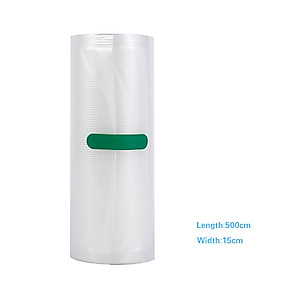 Enforose Kitchen Vacuum Food Sealer Rolls PE Membranes Keep Fresh Bags Wrapper Film 3 Sizes Vacuum Seal Bags and Rolls for Food Saver(15 * 500cm)