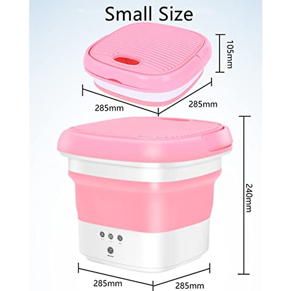 Folding Washing Machine For Clothes With Dryer Bucket Washing Mini Washing Machine For Socks Underwear With Drying Centrifuge