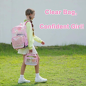 Gazigo Girls School Backpack Causal Canvas Stripe Backpack Cute Teen Backpacks For Girls School Bag (Blue)