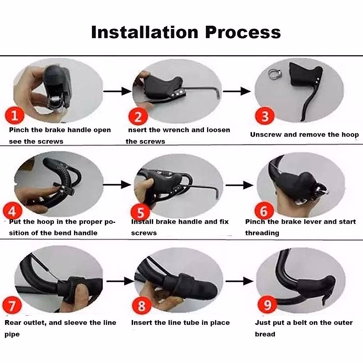 catazer Bicycle Brake Lever,1 Pair Universal Aluminum Alloy Concealed Comfort Road Bike Brake Levers Aero Levers with Rubber Hood for 22.2-23.8mm Handlebar 265g/Pair