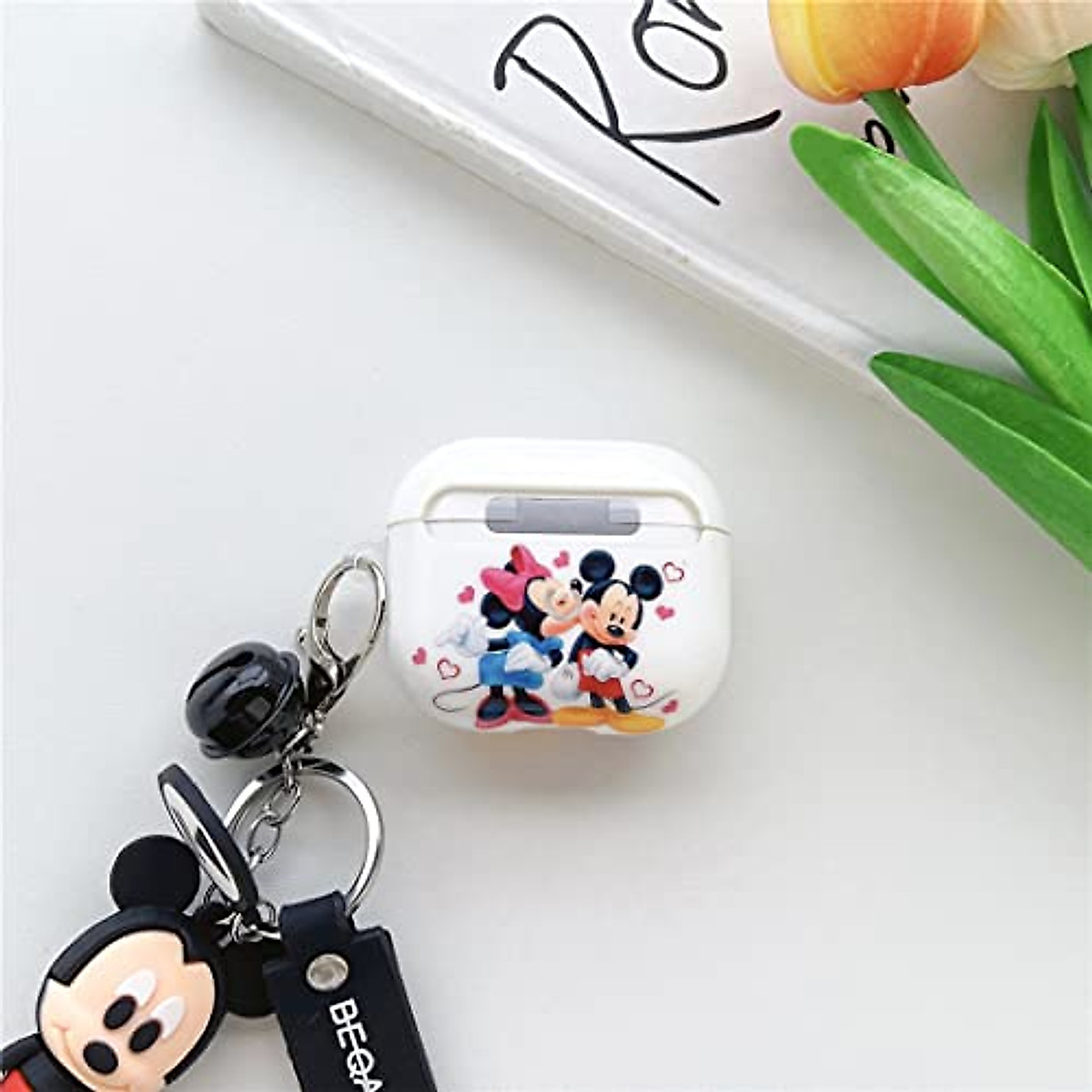OINbxw for Airpods 3nd Generation Case Cover, AirPods 3 Case Personalized Custom with Lanyard Keychain Cartoon Cute Anime Design Series AirpodS 3 Case for Women Girls [Front LED Visible] (Mickey)