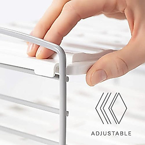 YouCopia Crazy Susan Turntable, Divided Lazy Susan Organizer with 6 Clear Bins for Cabinet and Pantry Storage & UpSpace Water Bottle Organizer, 3-Shelf, White