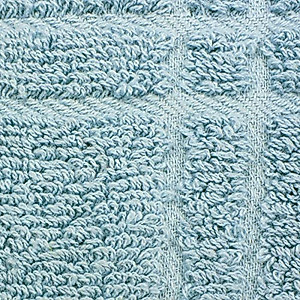 Ritz Premium 100% Cotton Solid and Multi Check Kitchen Tie Towel, Absorbent, Super Soft, and Fast Drying Hang Towel, Set of Two, Dew