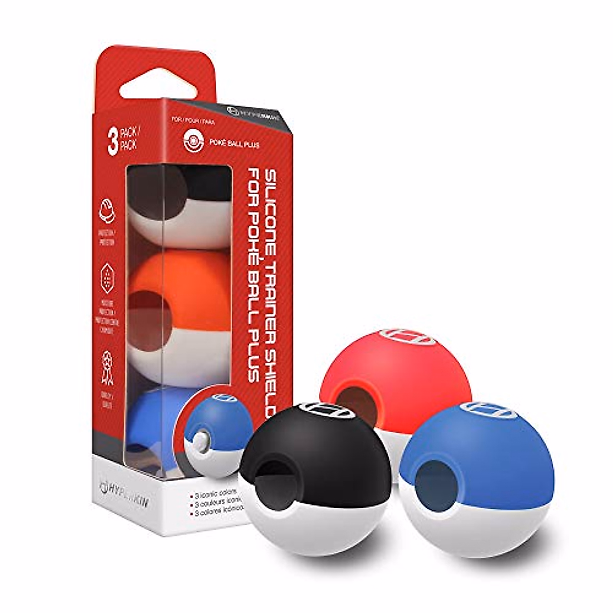 Hyperkin Silicone Trainer Shields for Poké Ball Plus (3-Pack)