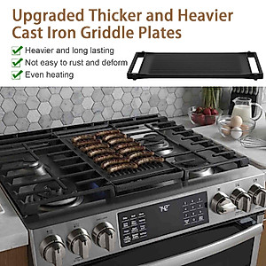 WB31X24998 Griddle Replacement Parts fits WB31X24738 Ge Griddle, 19" x 10" Griddle Plate for GE Stove Parts, Cast Iron Griddle Compatible With ge Stove Griddle Stove Top Griddle for Electric Stove