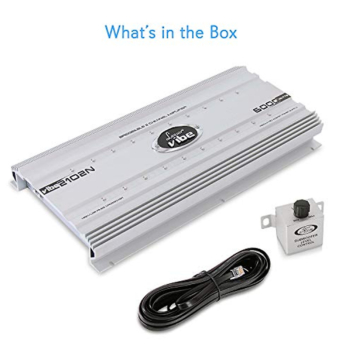 Lanzar 2 Channel Car Stereo Amplifier - 6,000 Watt Dual Channel Bridgeable Audio Sound Auto Speaker Amp Box w/ Subwoofer Bass Control, High Power MOSFET, RCA Inputs, LED Indicators - Lanzar VIBE2102N