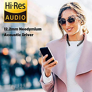 Philips Audio Performance PN402BK Wireless Bluetooth Earbuds with Vibration Call Alert Neckband, Black (Renewed)