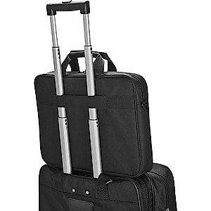 Targus Intellect Slim Slipcase Bag with Durable Water-Resistant Nylon, Two Large Exterior Pockets, Removable Shoulder Strap, Protective Sleeve for 12.1-Inch Laptop and Tablet, Black (TBT248US)