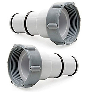 Intex Pump Replacement Hose Adapter A w/ Collar & 1.25” Pool Pump Hose (2 Pack)