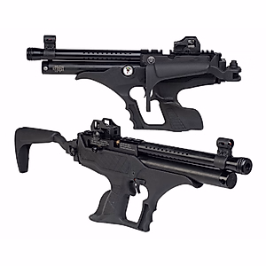 Hatsan Sortie Tact Semi-Auto PCP Synthetic .25 Cal Air Pistol with Wearable4U 100x Paper Targets and 150x .25cal Pellets Bundle