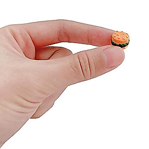 Anrher 100pcs Miniature Foods Hamburg French Fries Sushi Decoration Mixed Resin Sets for Adults Kids Doll House Pretend Kitchen Play Cooking Game Toys DIY Birthday Party Present¡­