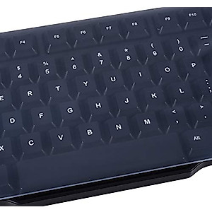 Universal Clear Waterproof Anti-Dust Silicone Keyboard Protector Cover Skin for Standard Size PC Computer Desktop Keyboards (Size: 17.52" x 5.51")