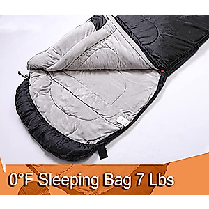 Londtren Large 0 Degree Sleeping Bags for Adults Cold Weather Sleeping Bag Camping Winter Below Zero 20 15 Flannel Big and Tall XXL