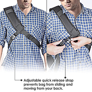 Neewer Professional Camera Case Sling Backpack for Nikon Canon Sony and Other DSLR Cameras and Lens,Tripod,Other Accessories,Durable Waterproof and Tear Proof Bag with Padded Dividers(Orange Interior)