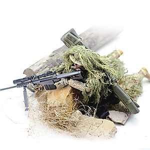 ViiKONDO 1/6 Scale Jungle Sniper Action Figure Toy Army Men 12inch Soldier Figurine Model Full Set Collection Weapon Accessories Military Fan Gift