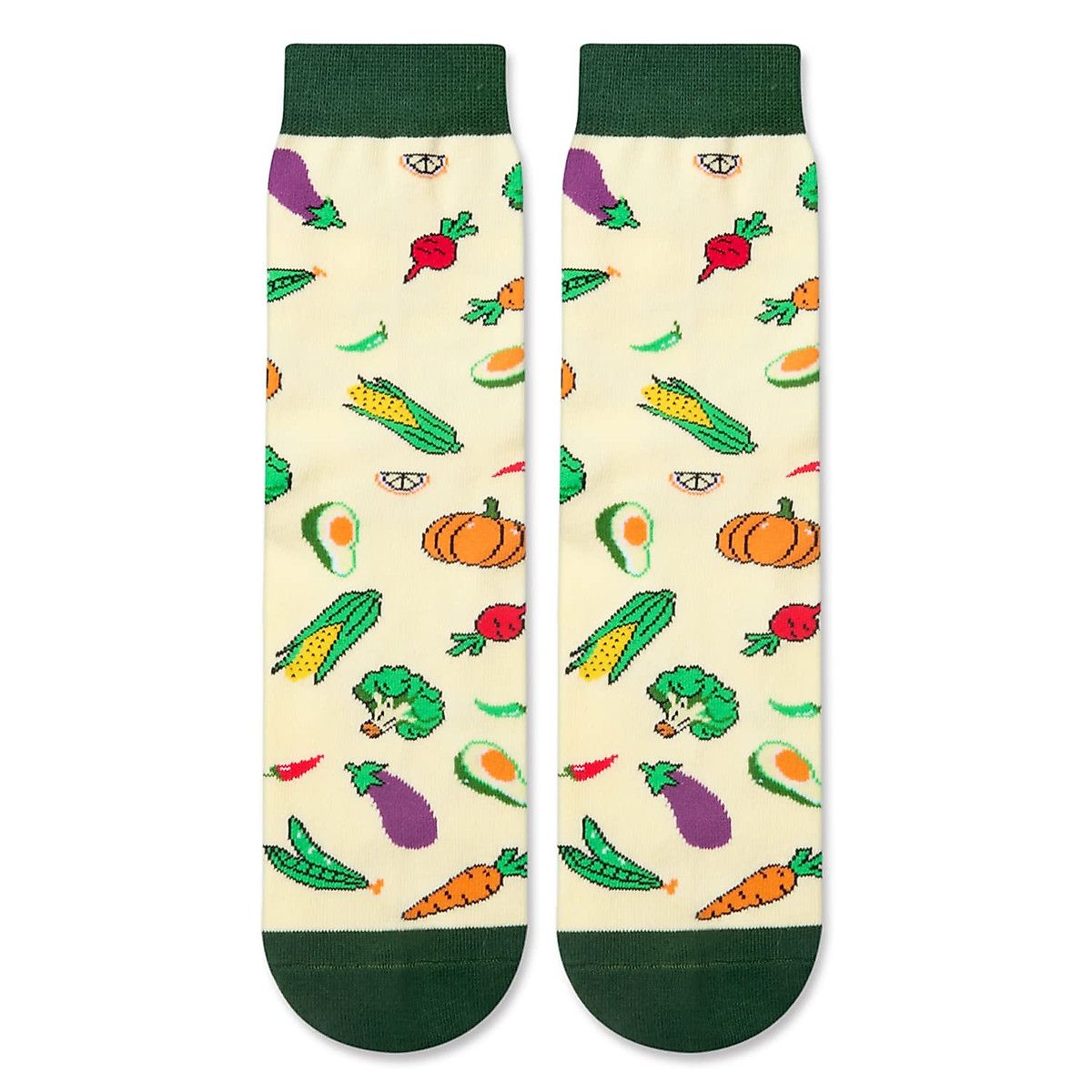 HAPPYPOP Funny Vegan Gifts Ideas for Women Vegetarian Gifts Men, Vegan Socks Vegetable Socks For Her
