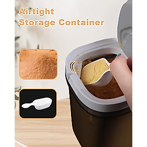 LANGMINGDE Airtight Coffee Storage Container, 1.1QT/1300ML Plastic Kitchen Canister with Lid for Coffee bean, Flour, Sugar, Cereal, BPA Free