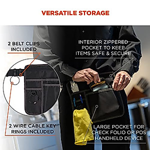 Ergodyne Arsenal 5716 Server Waist Apron Money Belt with Adjustable Buckle, Fits Handheld POS