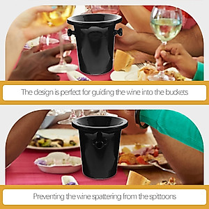 DOITOOL 4PCS Wine Tasting Dump Bucket Spittoon for Wine, Whiskey, Cocktails, Spit Cup for Chewing (Black)